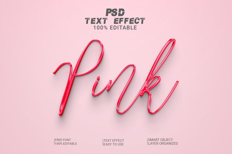 Pink 3d Editable Text Effect Style (2483140)