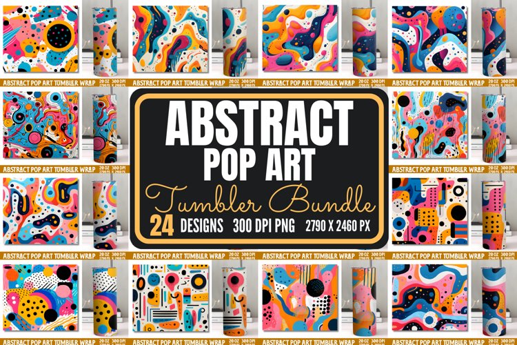 Abstract Pop Art Tumbler Wrap Bundle