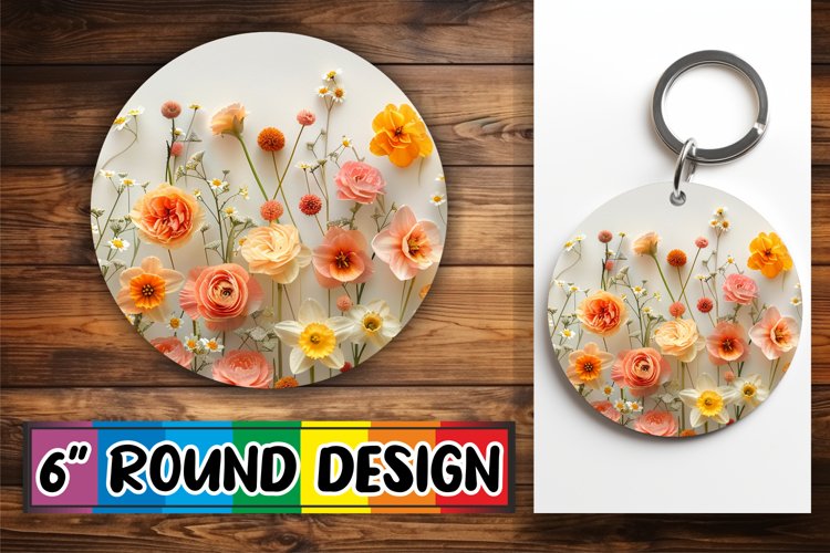 Spring Splendor Design Circle - Sublimation Charm (3695770)