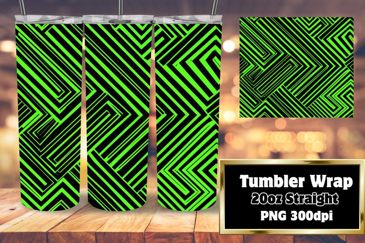 Abstract Neon Flow Sublimation Art 20oz