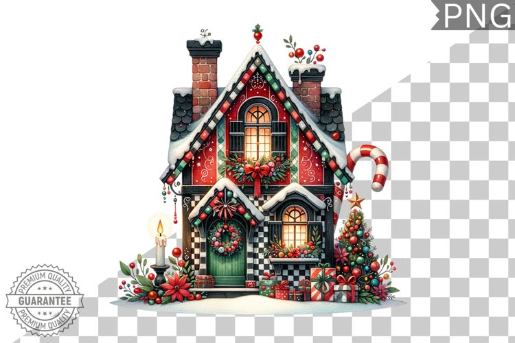 Christmas House Sublimation Clipart