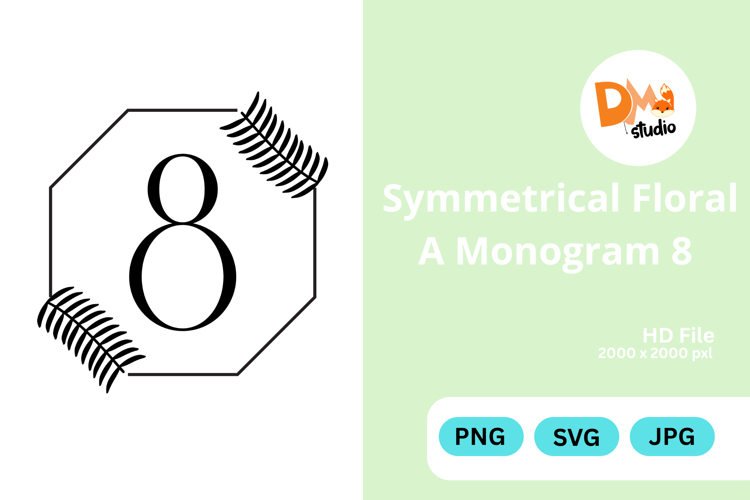 Symmetrical Floral Monogram (6058360)