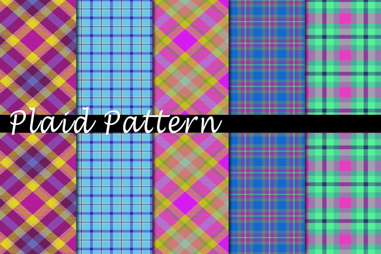 Plaid Pattern Digital Paper Bundle