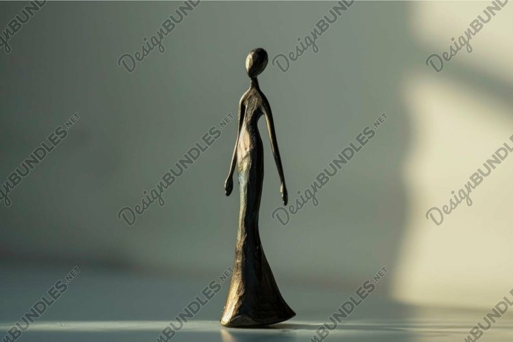 Elegant abstract figurine in soft light