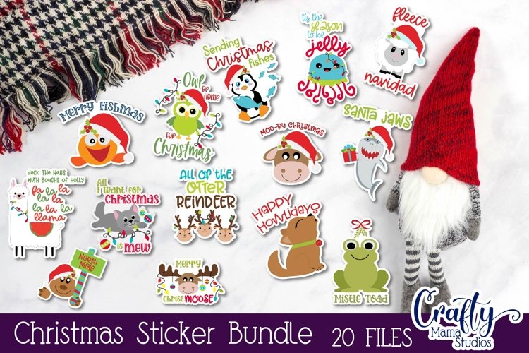Christmas Sticker Bundle, Animal Stickers Pet Christmas (923047 ...