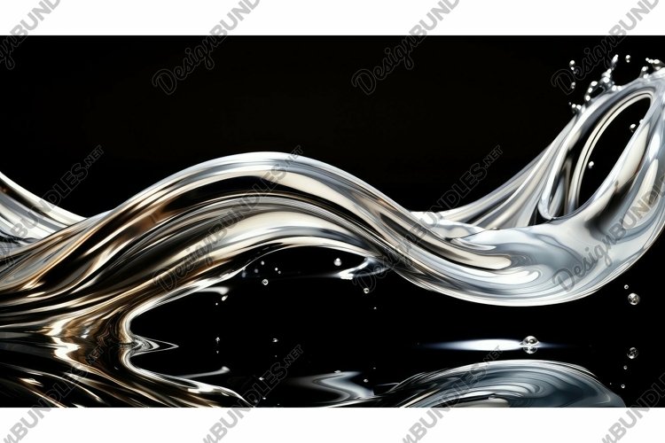 metallic silver liquid