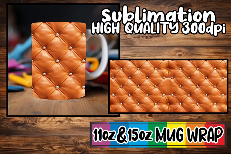 Opulent Elegant 3D Puff Pattern Mug Design