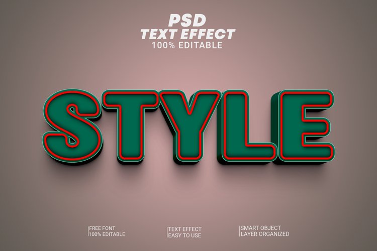 PSD 3d Style text effect