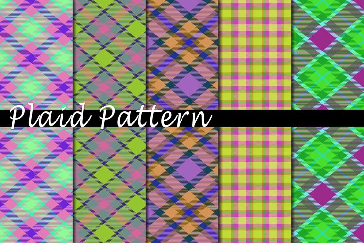 Plaid Pattern Digital Paper Bundle