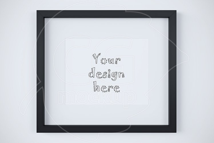 Simple black frame with matt mockup