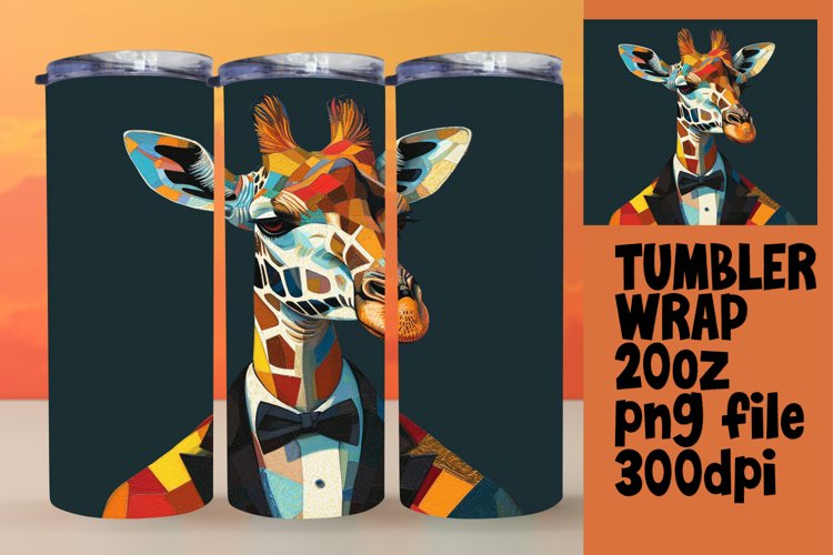 Funny Animal Portrait Tumbler SublimatioAnimal Portrait Tumb