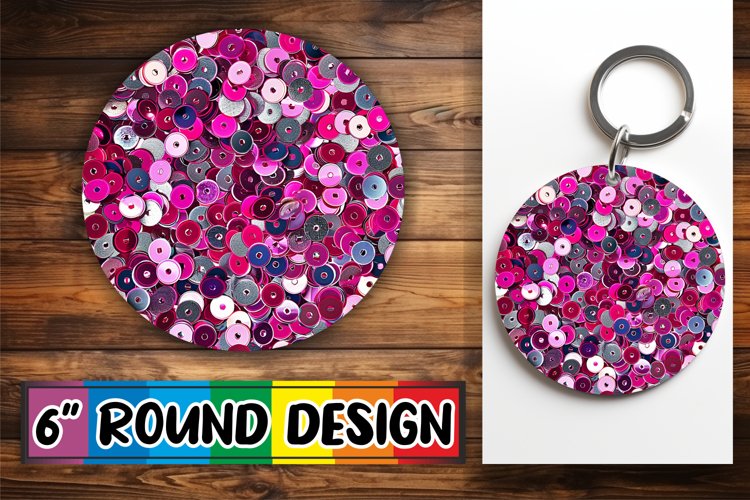 Shiny Sparkly Glitter Round Design