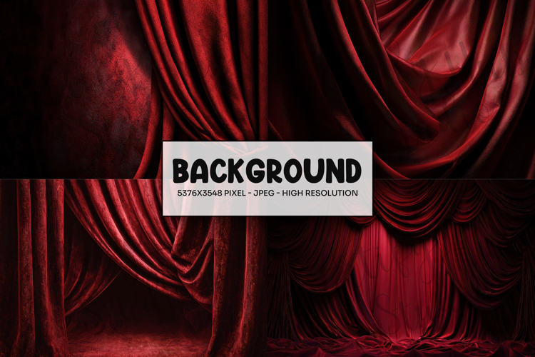 Red Velvet Curtain Background