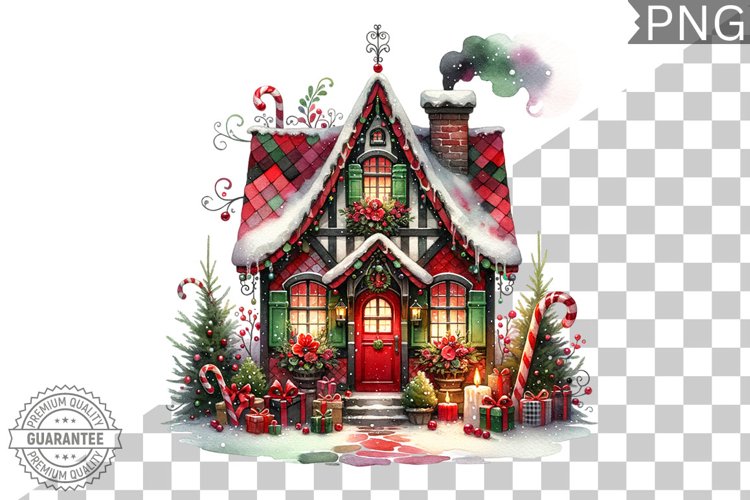 Christmas House Sublimation Clipart