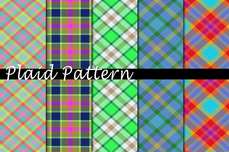 Plaid Pattern Digital Paper Bundle