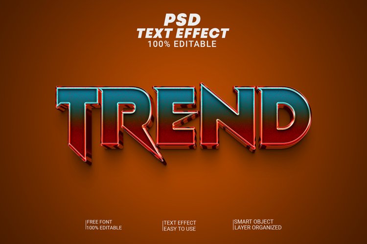 PSD 3d Trend text effect style (2668064)