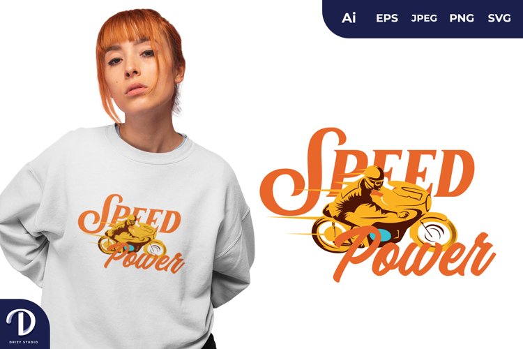 Speed Power for T-Shirt Design (1176267)