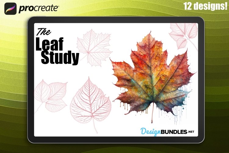 Procreate leaf design kit