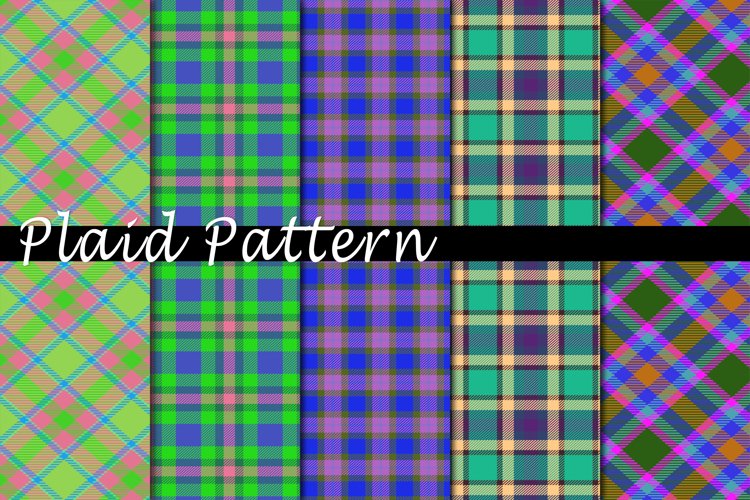 Plaid Pattern Digital Paper Bundle