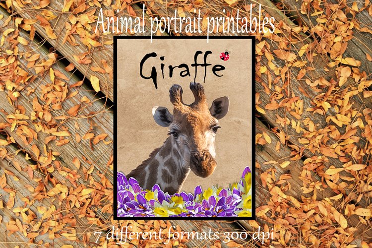 Printable animal portraits in 7 different formats (1285684)