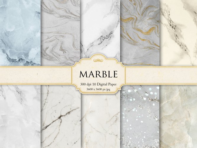 Wedding Marble Digital Paper