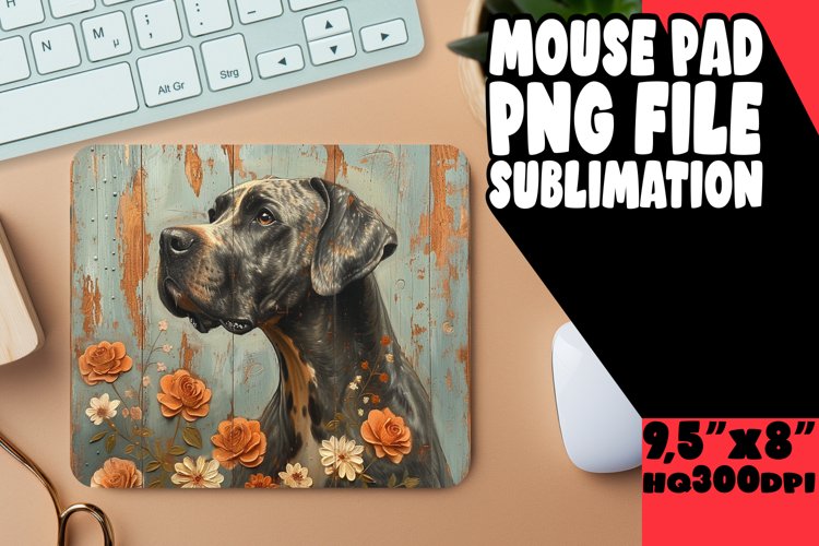 Doggy Wood Texture Mouse Mat