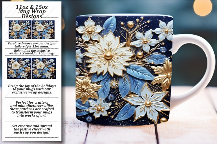 Sparkling Festive Delights: 3D Mug Wrap