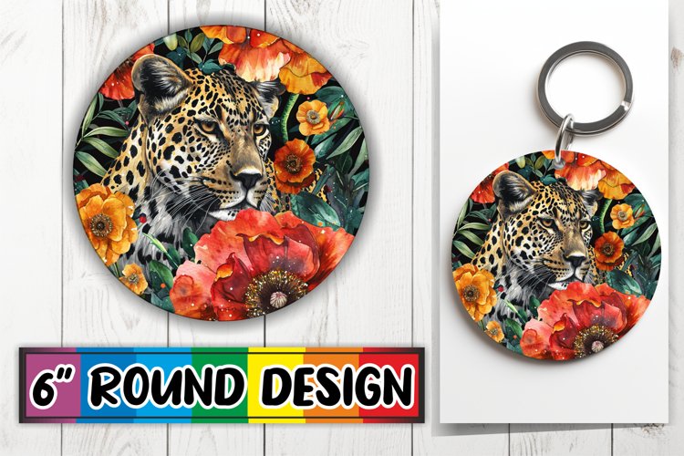 Vibrant Wildlife Round Sublimation Patterns (3356515)