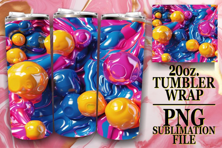 Artistic Inflated Pattern Tumbler Collection (3395540)