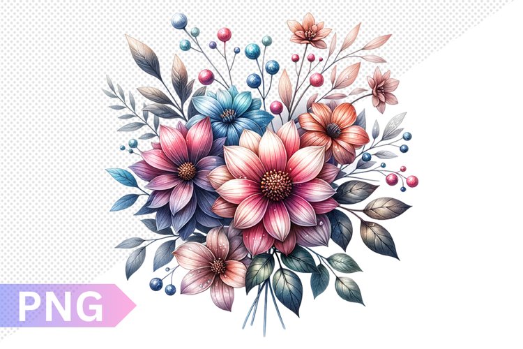 Flowers Sublimation - Clipart PNG Design