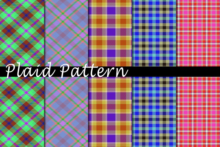 Plaid Pattern Digital Paper Bundle