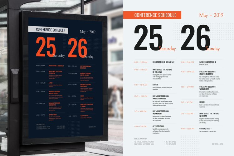 Conference Schedule Poster Template 764301 