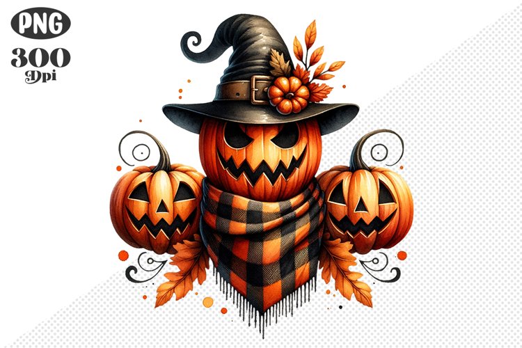 Halloween Pumpkins Sublimation - Clipart PNG Design