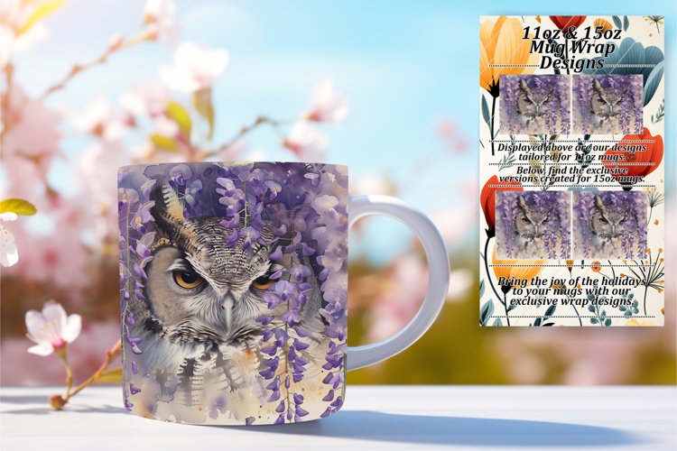 Vibrant Spring Owl Mug Collection