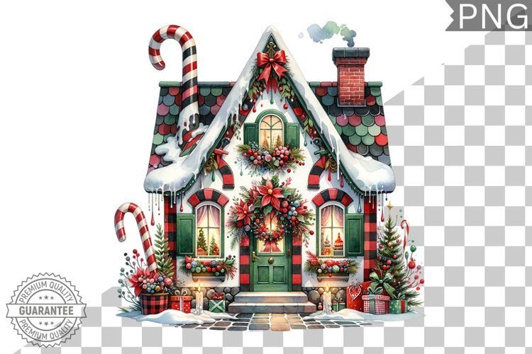Christmas House Sublimation Clipart