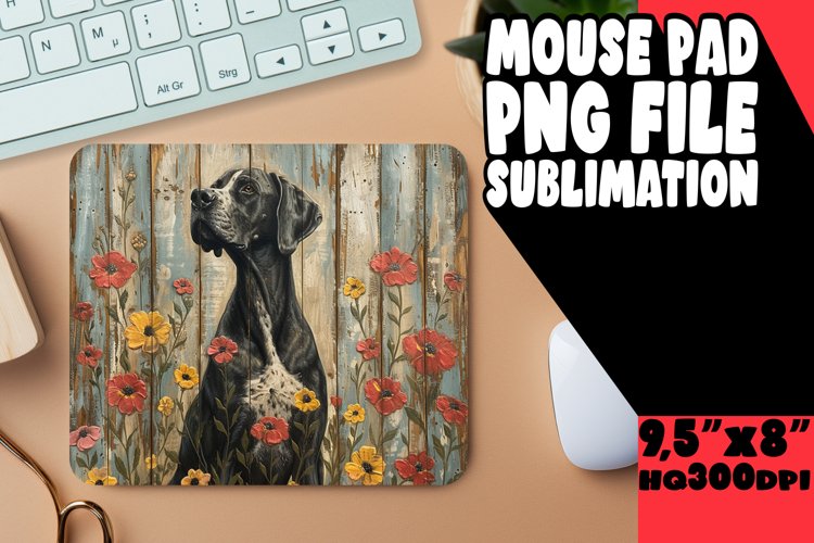 Rustic Pup Pattern Desk Pad (3402096)