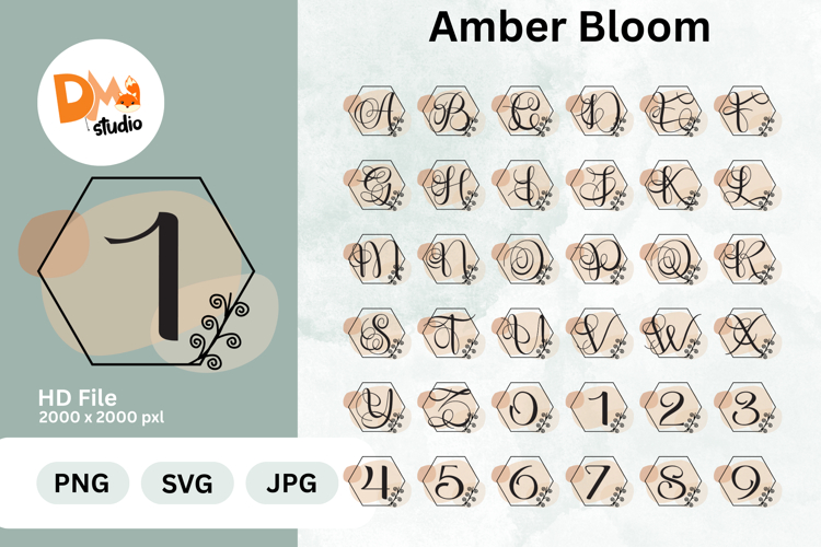 Amber Bloom Monogram