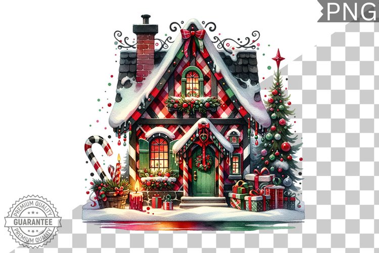 Christmas House Sublimation Clipart