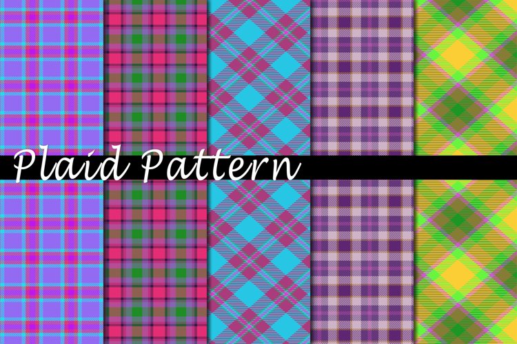 Plaid Pattern Digital Paper Bundle