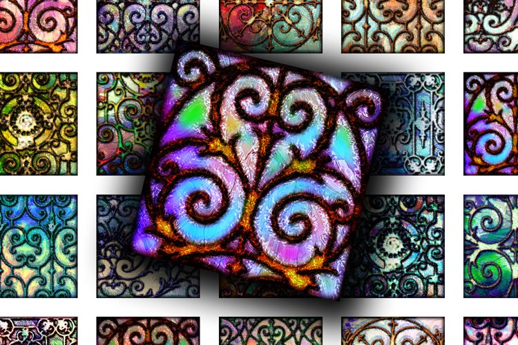 Digital Collage Sheet - Stained-Glass (1816191)