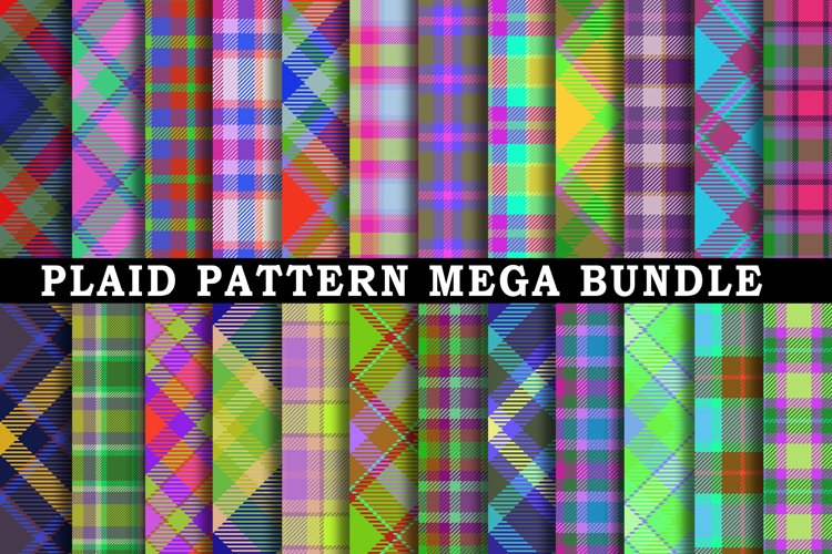 Plaid Pattern Digital Paper Bundle