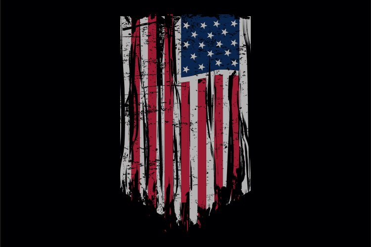 Great American Flag Design Illustration