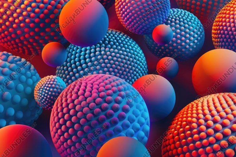 Abstract Colorful 3D Spheres Background Wallpaper