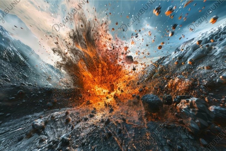 Explosive volcanic eruption captured in dynamic landscape