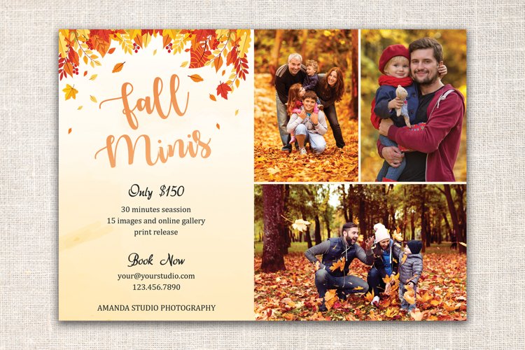 Fall Mini Session Templates Martin Printable Calendars