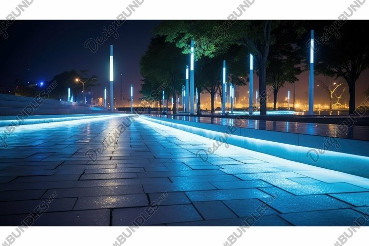 futuristic walkway lighting