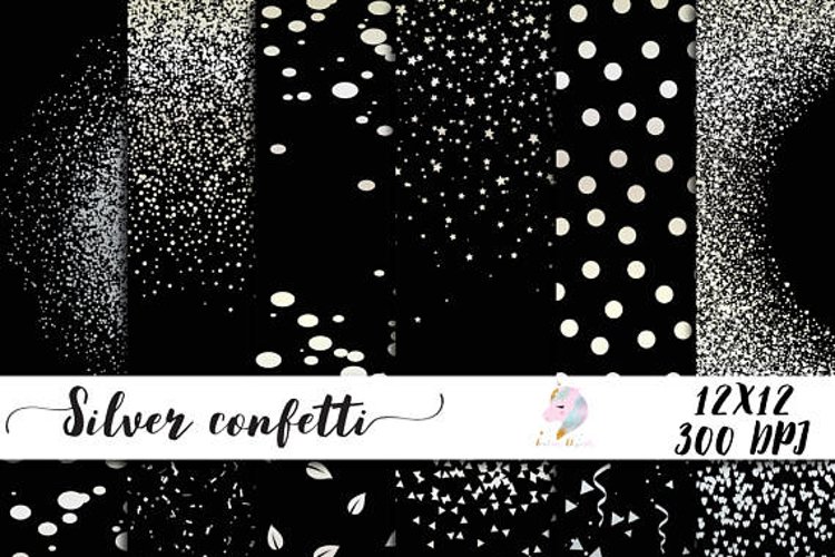 Silver Confetti Overlay Clipart (46026) | Illustrations | Design Bundles
