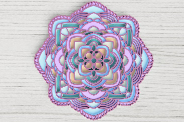 Mandala laser cut file - Layered Mandala
