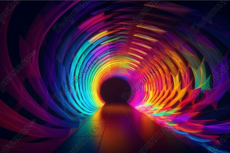 Mesmerizing Surreal colorful portal. Generate Ai
