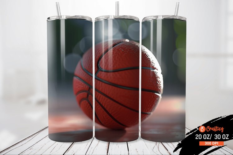 3D Basketball Tumbler Wrap 20/30 oz Tumbler Wrap